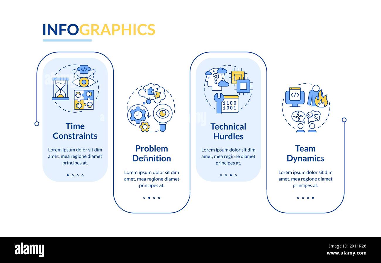 Hackathon challenges blue rectangle infographic template Stock Vector Image & Art - Alamy