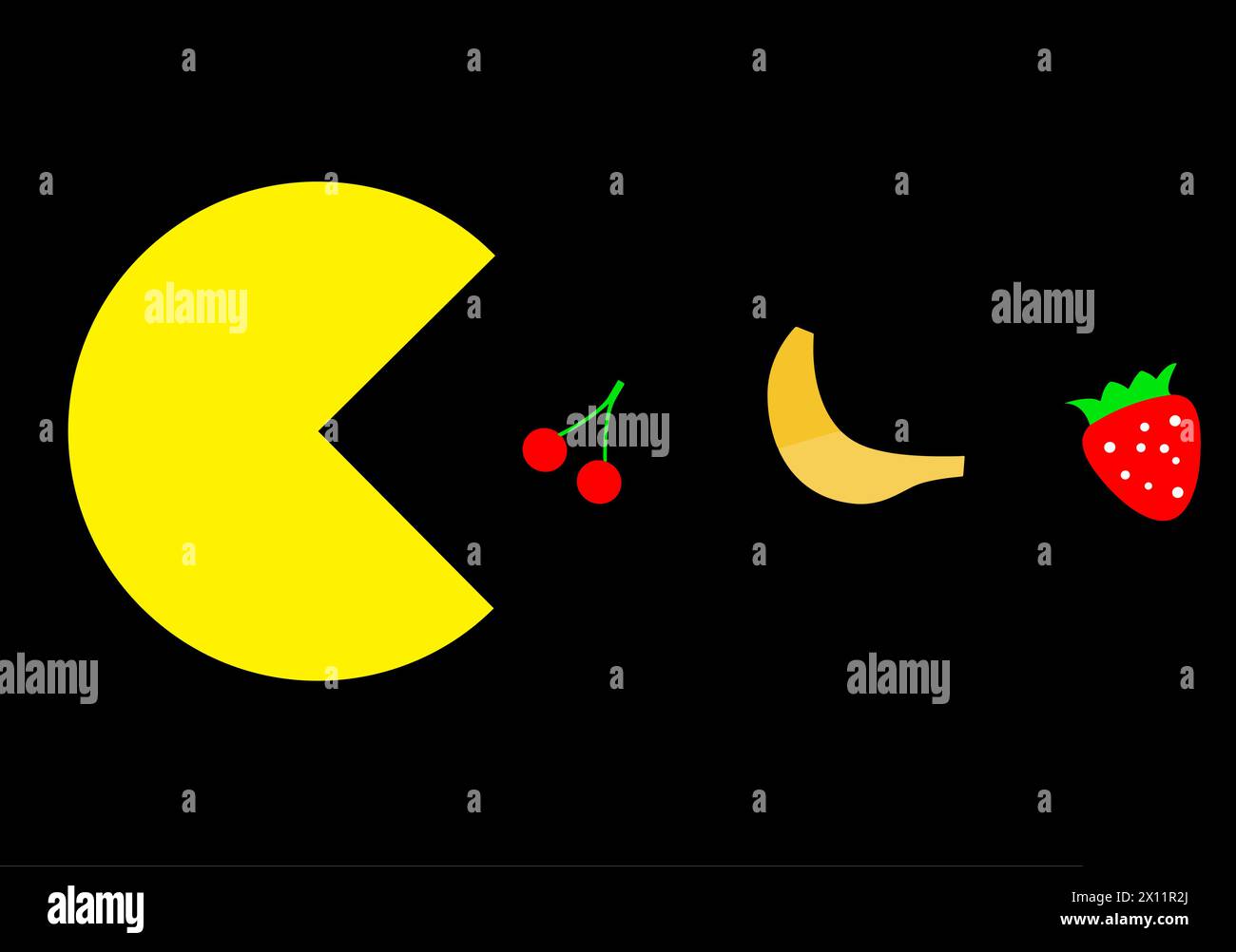 Pacman game cherry hi-res stock photography and images - Alamy