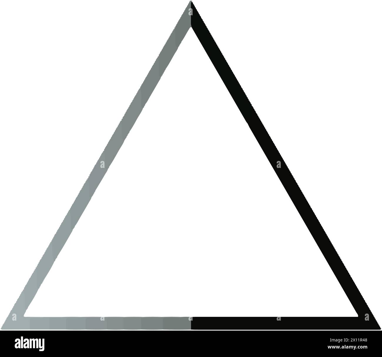 Triangle shapes isolated over white background illustration Stock ...