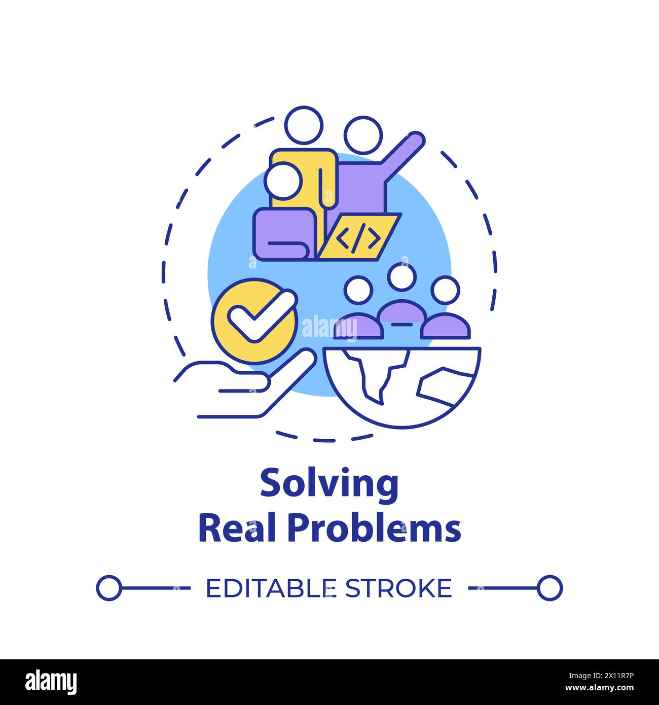 Solving real problems multi color concept icon Stock Vector Image & Art ... Solving real problems multi color concept icon Stock Vector Image & Art ...