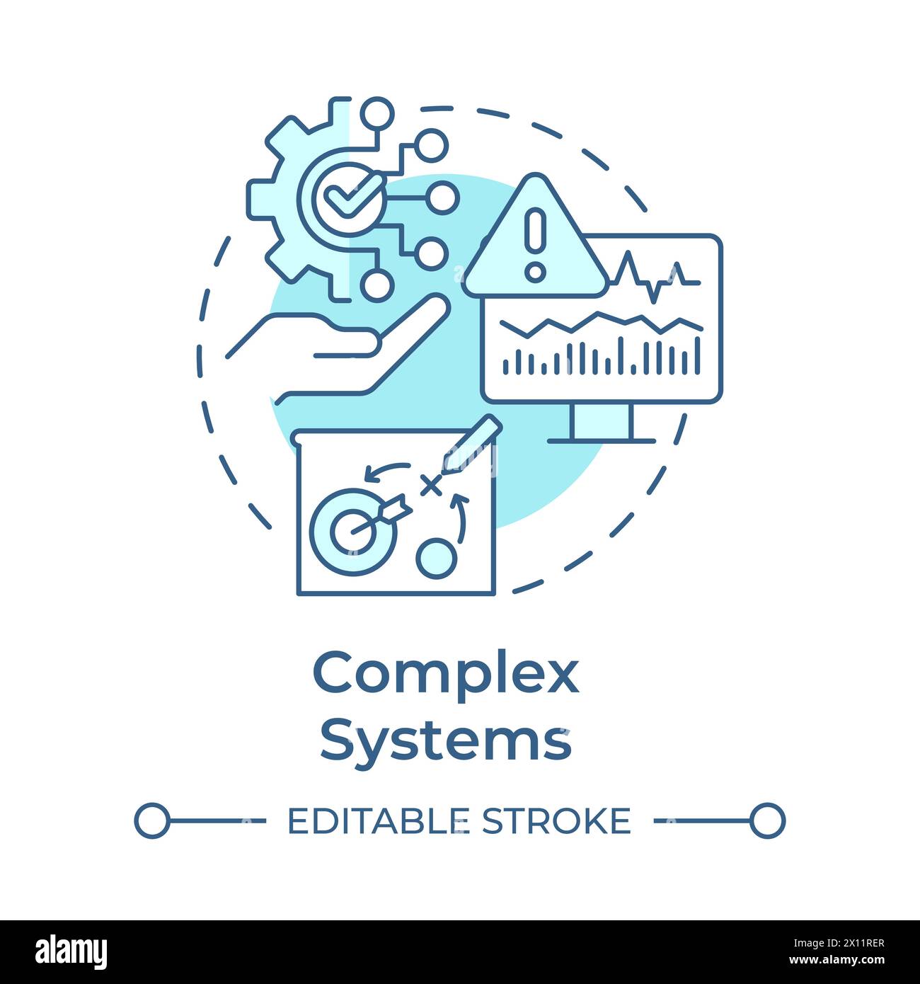 Complex Systems Soft Blue Concept Icon Stock Vector Image And Art Alamy