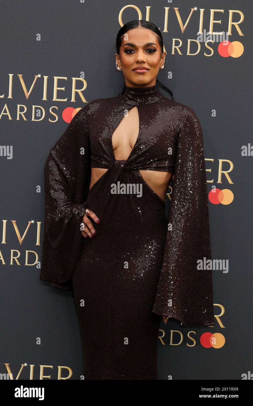 London, UK. 14th Apr, 2024. Freema Agyeman attends the Olivier Awards 2024 at the Royal Albert ...