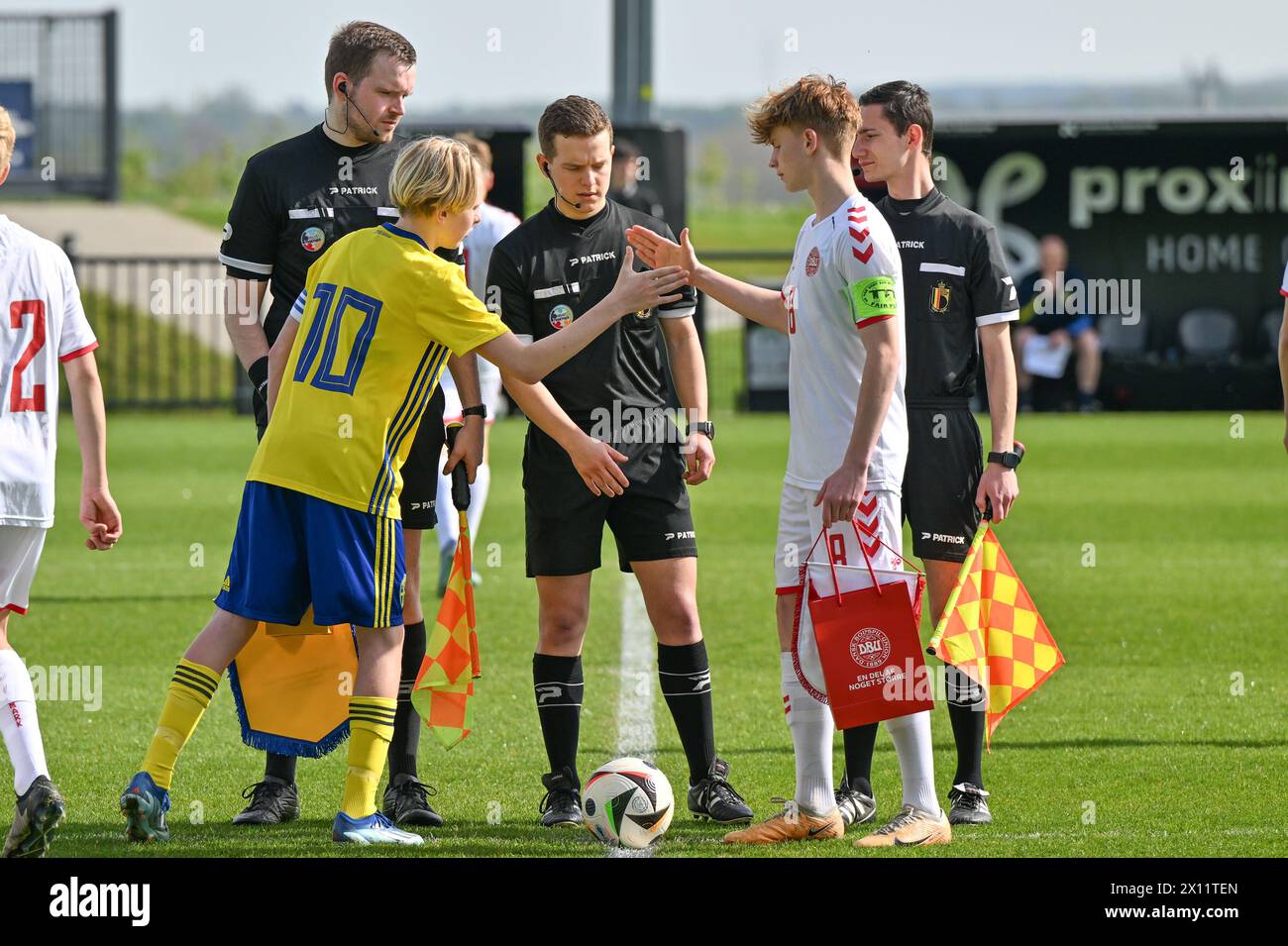Tubize, Belgium. 13th Apr, 2024. Svante Kallof (10) of Sweden ...