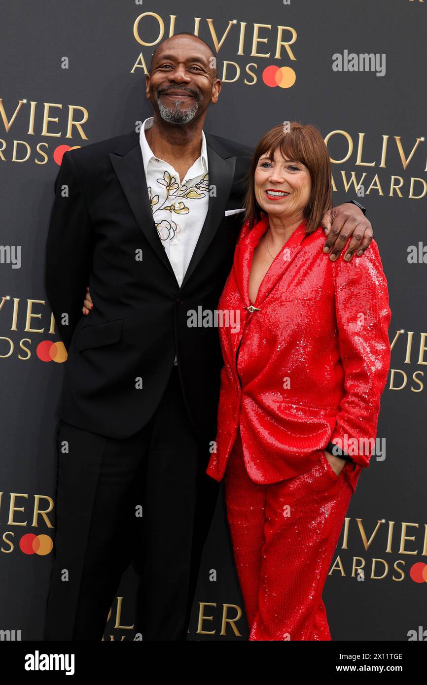 London, UK. 14th Apr, 2024. Lenny Henry and Lisa Makin attend the ...