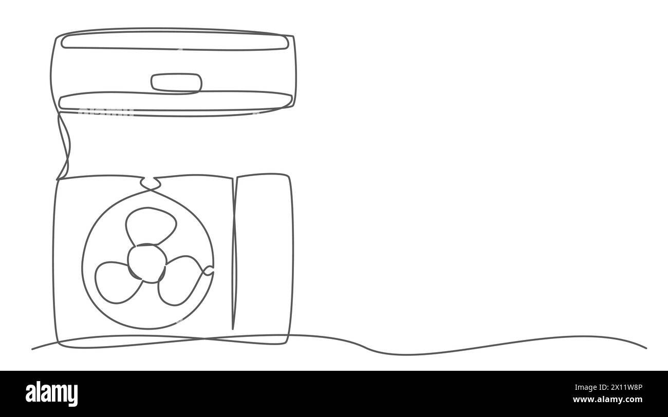 Conditioner One line drawing isolated on white background Stock Vector ...