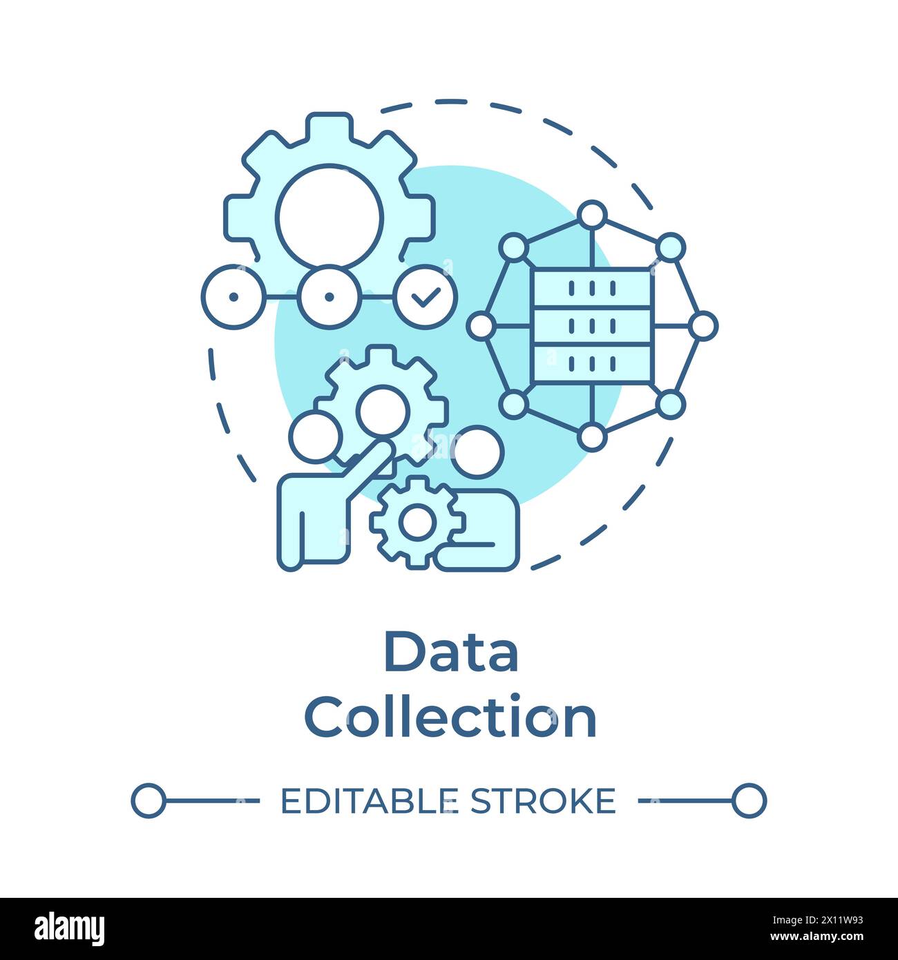 Data collection soft blue concept icon Stock Vector Image & Art - Alamy