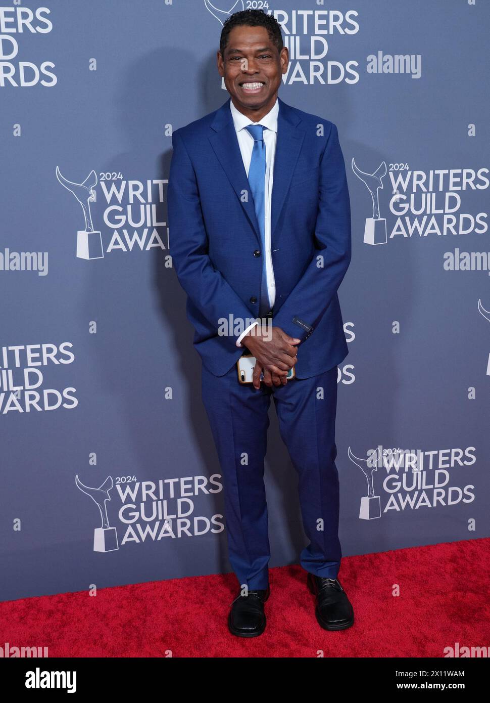 Los Angeles, USA. 14th Apr, 2024. Lance Crouther arrives at the 2024 Writers Guild Awards Los ...