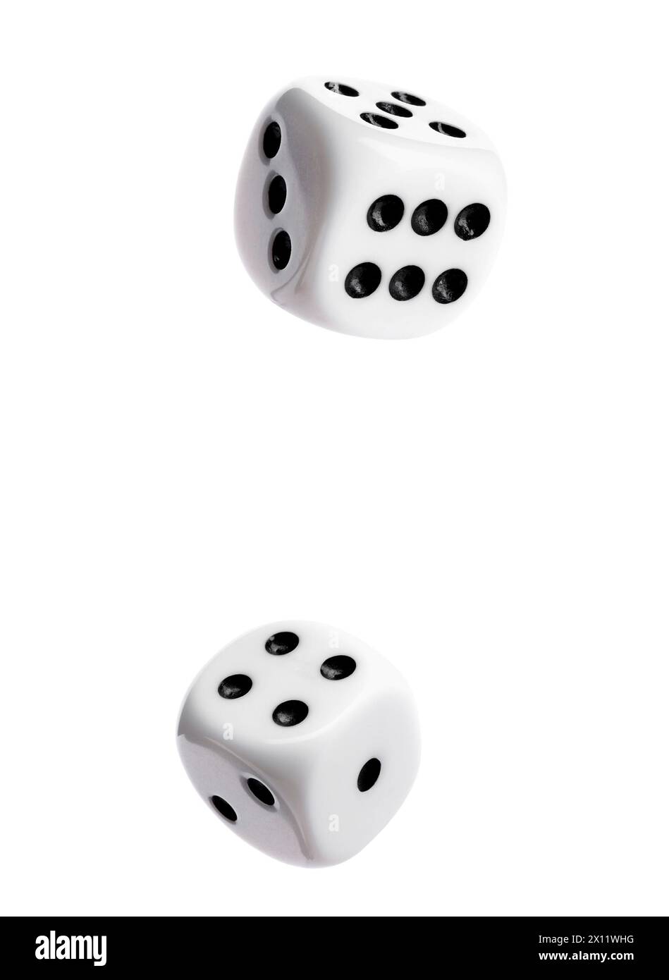 Two dice rolling on Cut Out Stock Images & Pictures - Alamy