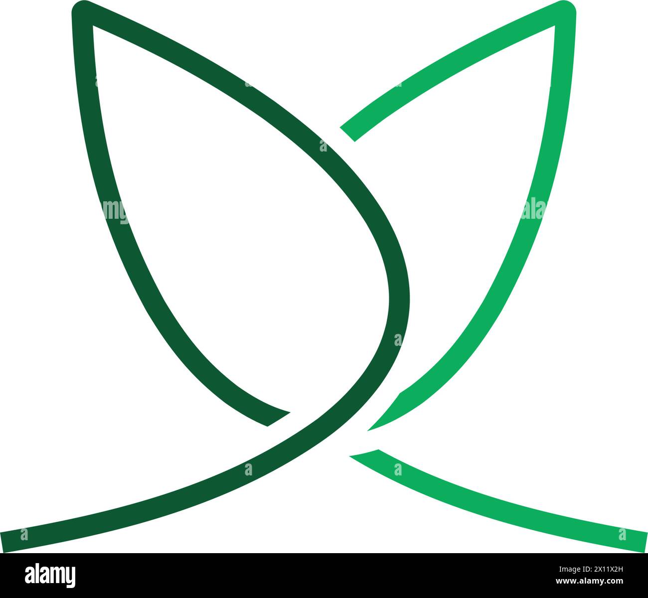 bio eco leaf green line vector logo icon design Stock Vector Image ...