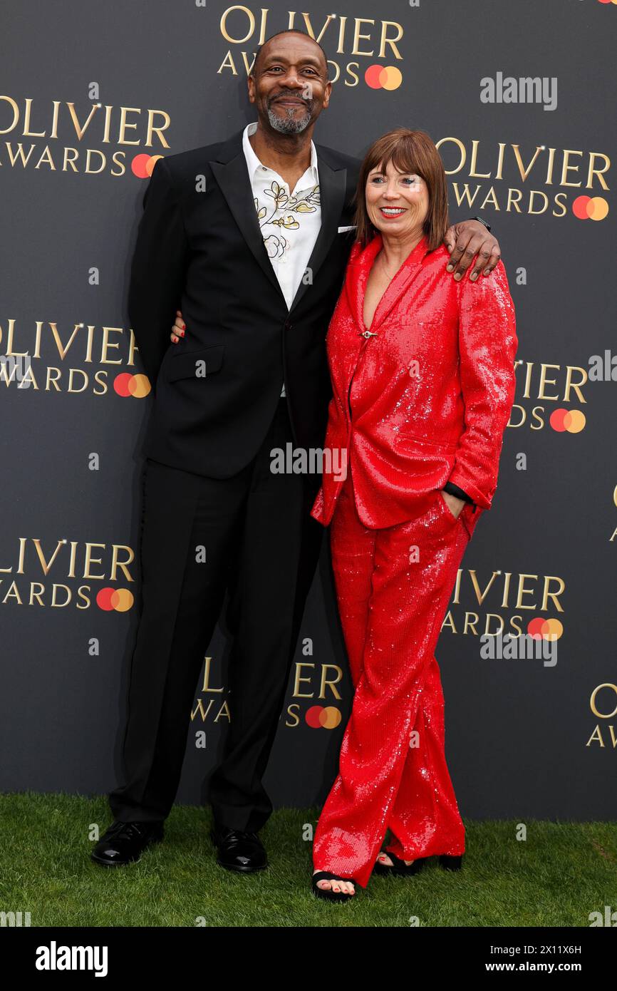 London, UK. 14th Apr, 2024. Lenny Henry and Lisa Makin attend the ...