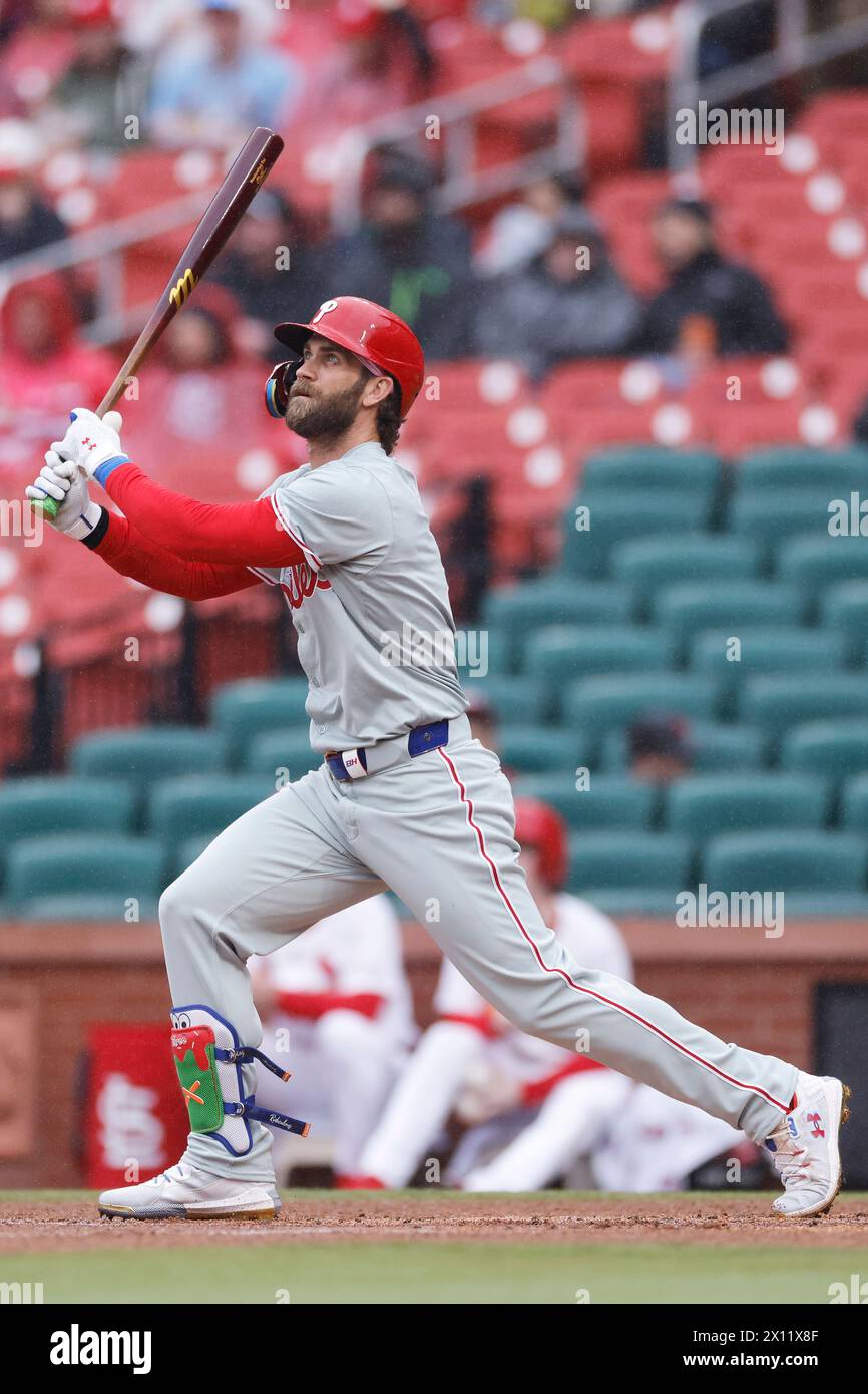 ST. LOUIS, MO - APRIL 10: Philadelphia Phillies first baseman Bryce ...