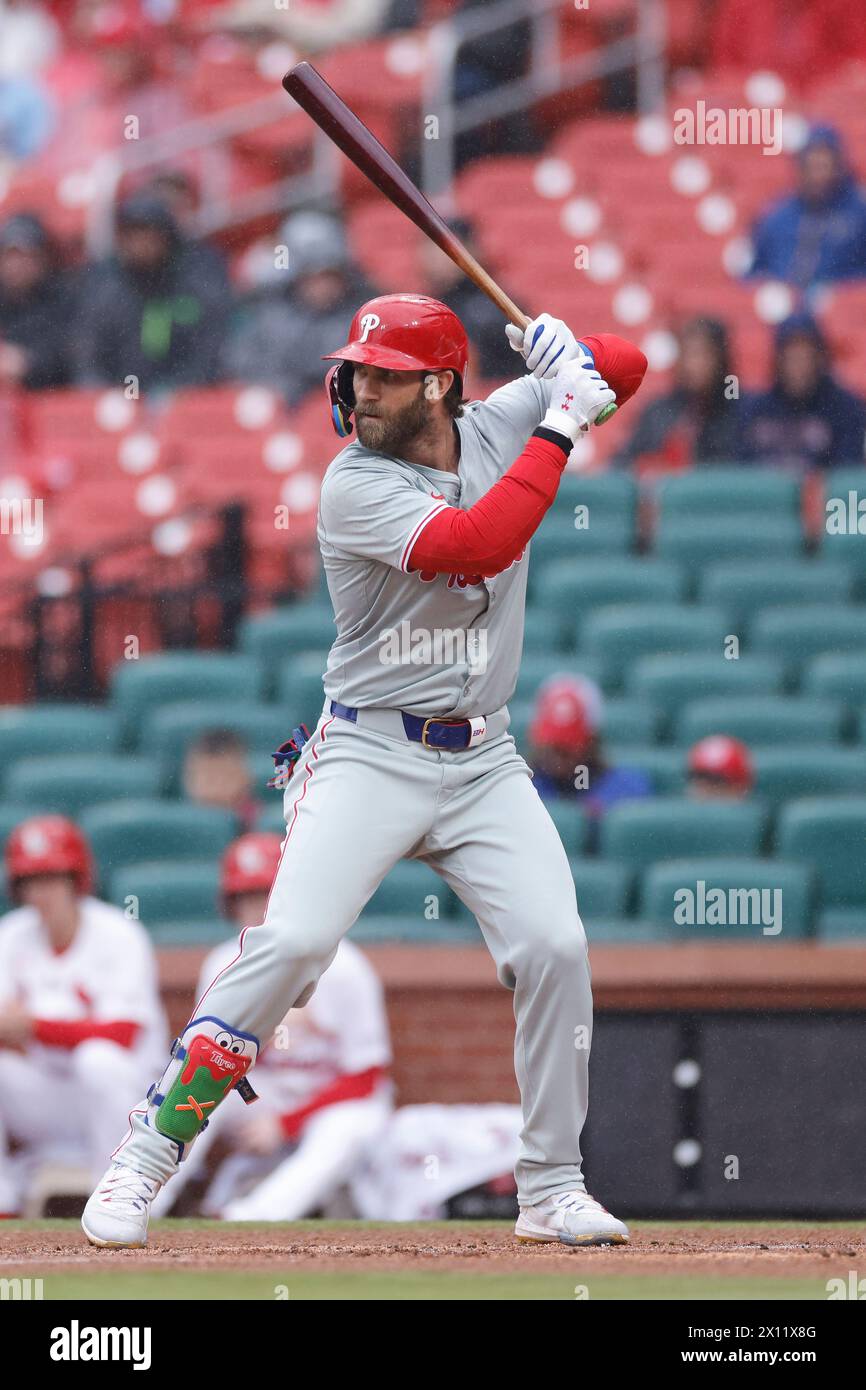 ST. LOUIS, MO - APRIL 10: Philadelphia Phillies first baseman Bryce ...