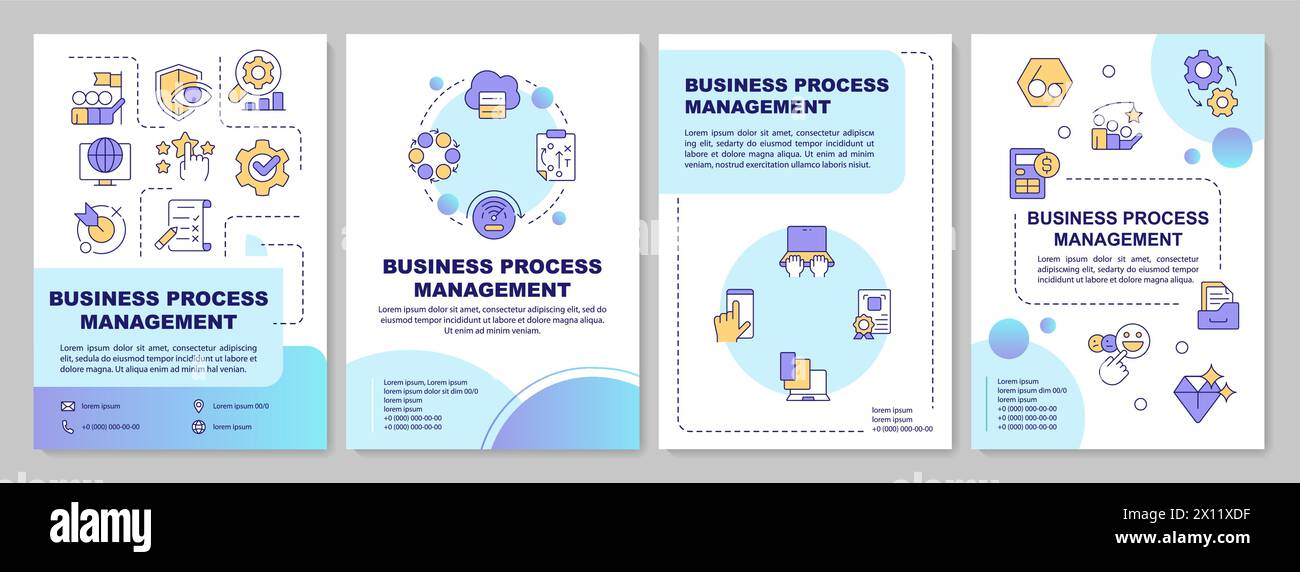 BPM management blue gradient brochure template Stock Vector Image & Art ... BPM management blue gradient brochure template Stock Vector Image & Art ...