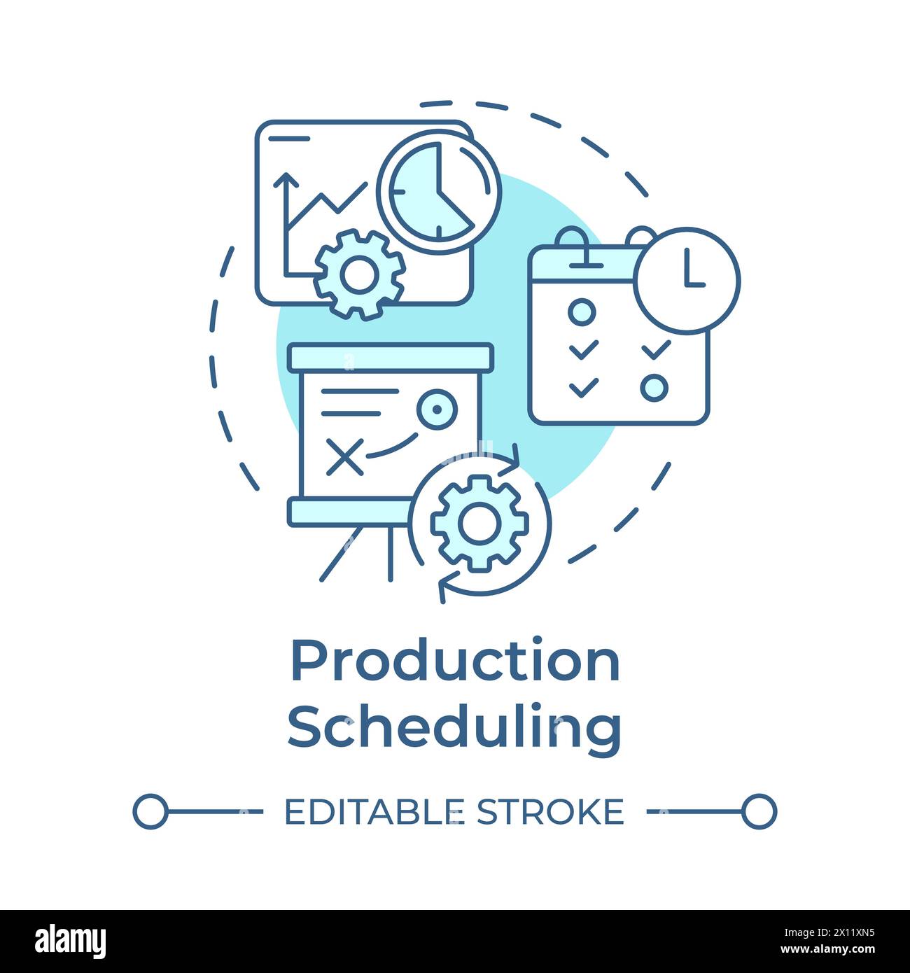 Production scheduling soft blue concept icon Stock Vector Image & Art ... Production scheduling soft blue concept icon Stock Vector Image & Art ...