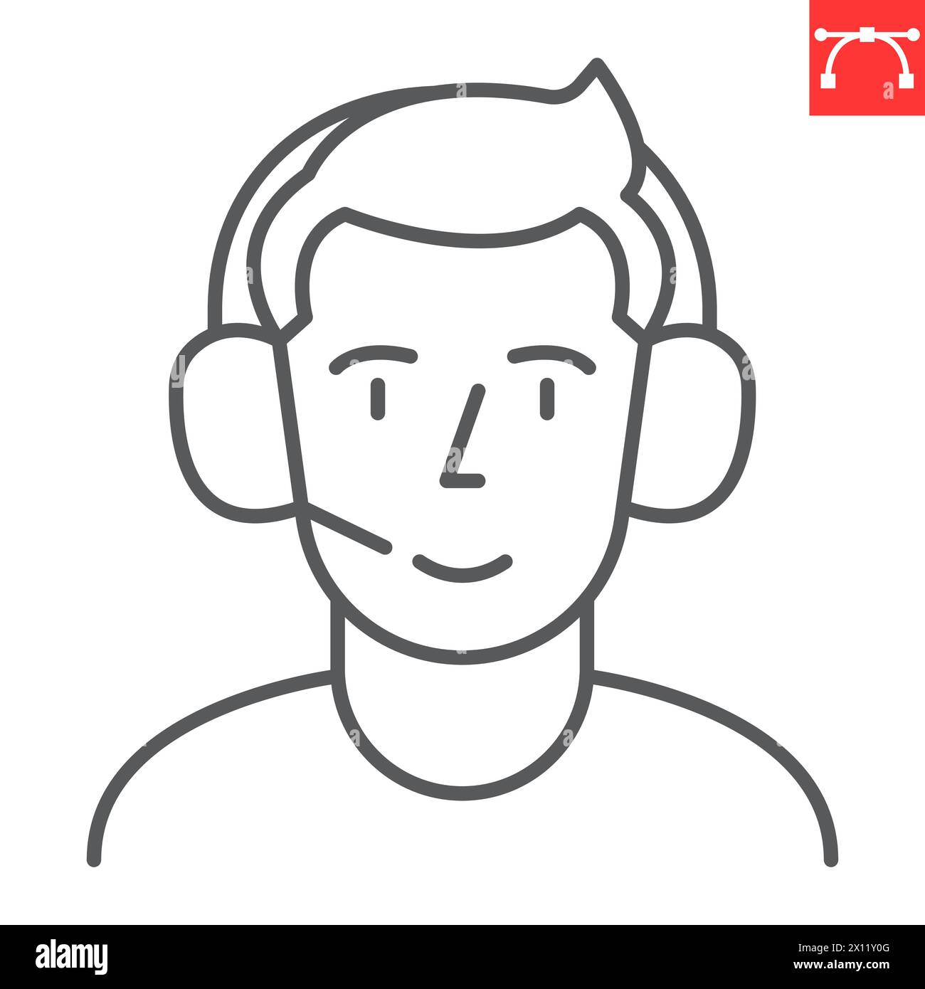 Learning support line icon, business and hotline, operator vector icon ...