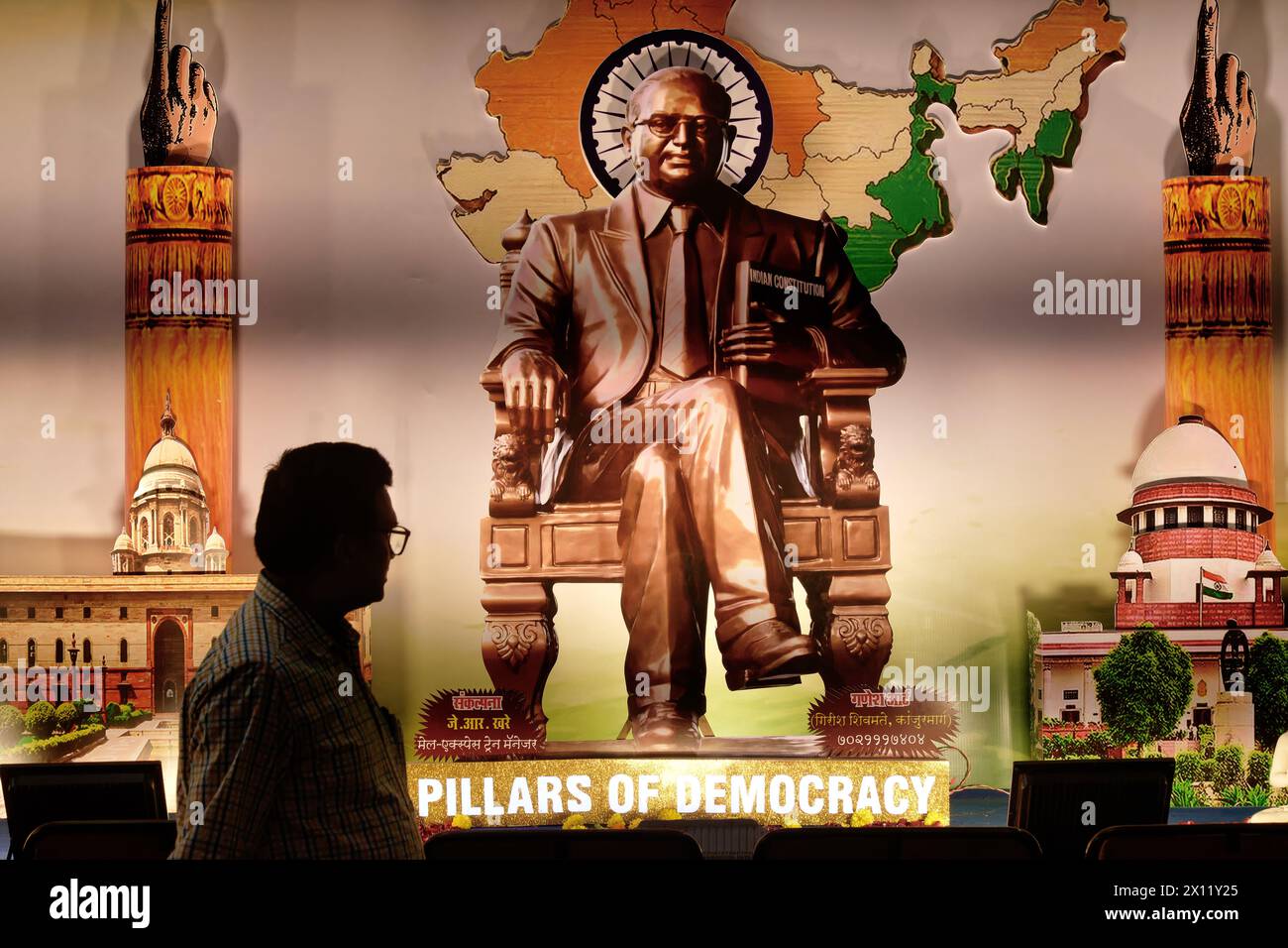 Celebrating Ambedkar Jayanti, a memorial to Bhimrao Ramji Ambedkar is ...