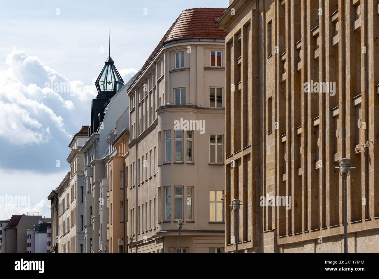 Facades of buildings and streets of European cities. Beautiful European ...