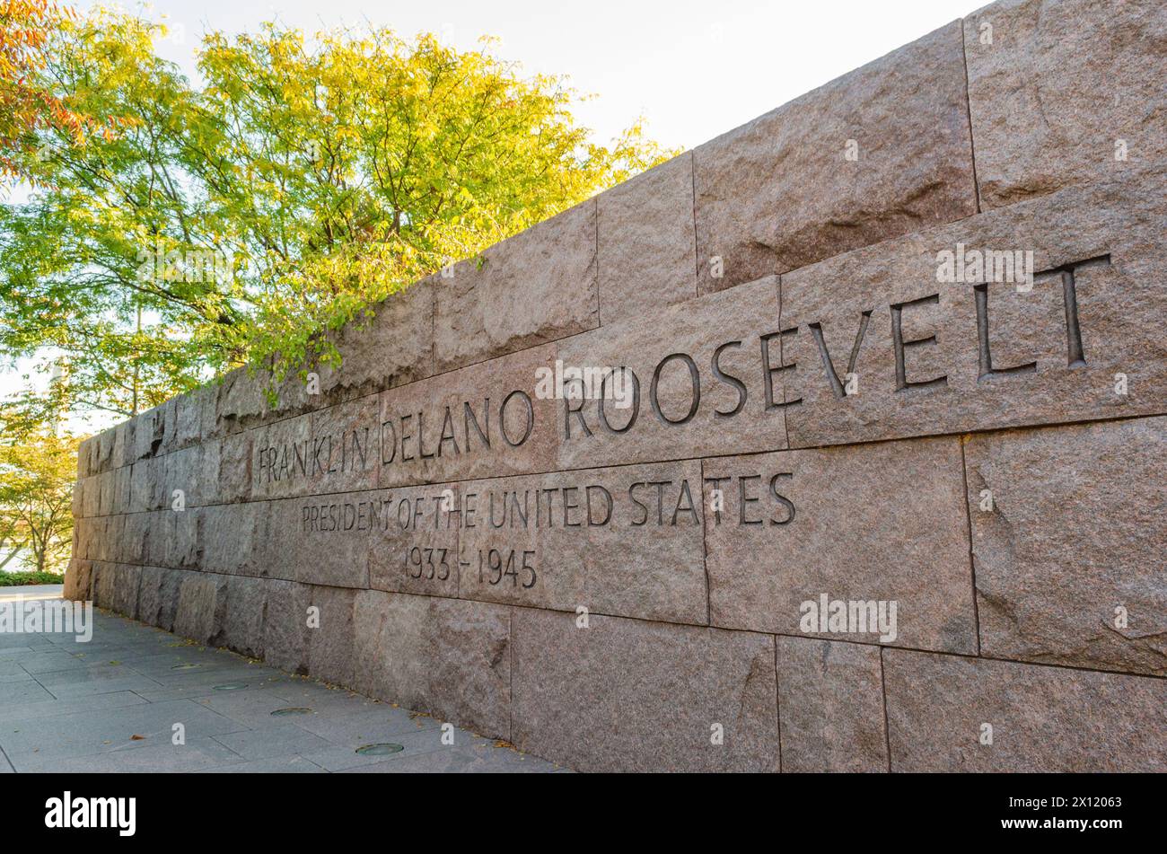 Franklin Delano Roosevelt Memorial, Presidential memorial in Washington ...