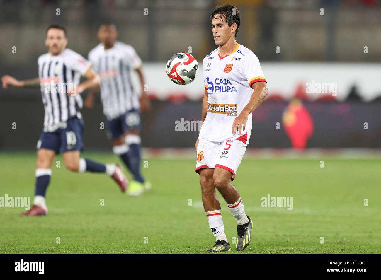 Lima, Peru. 14th Apr, 2024. Rafael Guarderas of Atletico Grau during ...