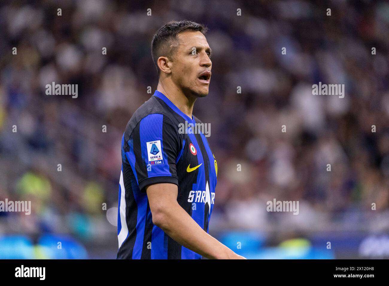 Milan, Italy - april 14 2024 - Inter vs Cagliari serie A - sanchez ...