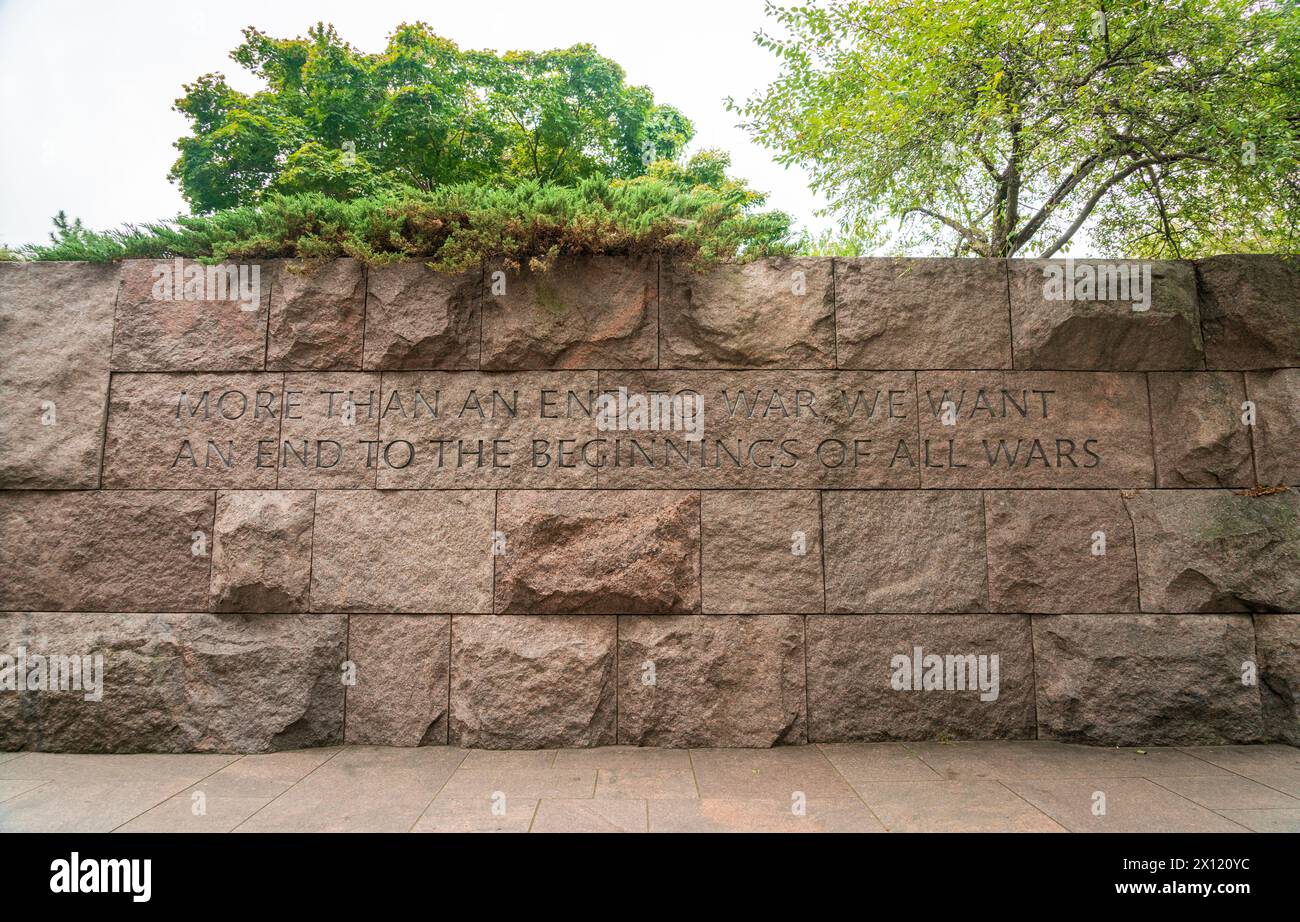 Franklin Delano Roosevelt Memorial, Presidential memorial in Washington ...