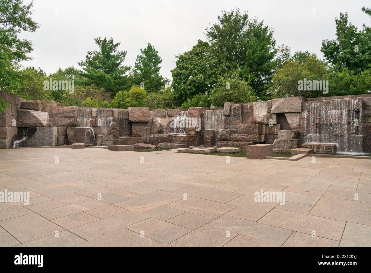 The Waterfall in Room Three of the Franklin Delano Roosevelt Memorial ...