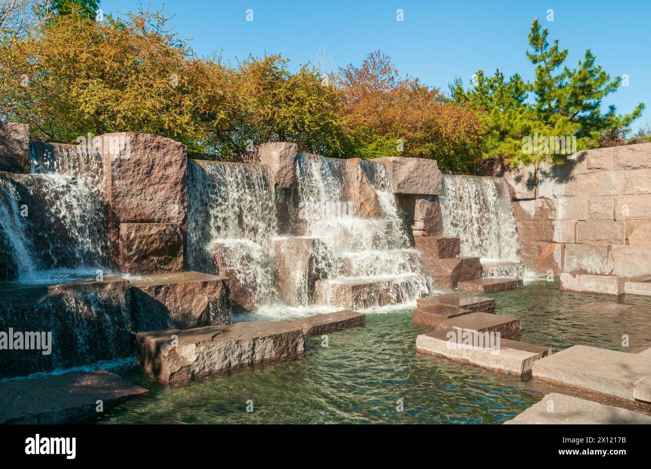 The Waterfall in Room Three of the Franklin Delano Roosevelt Memorial ...