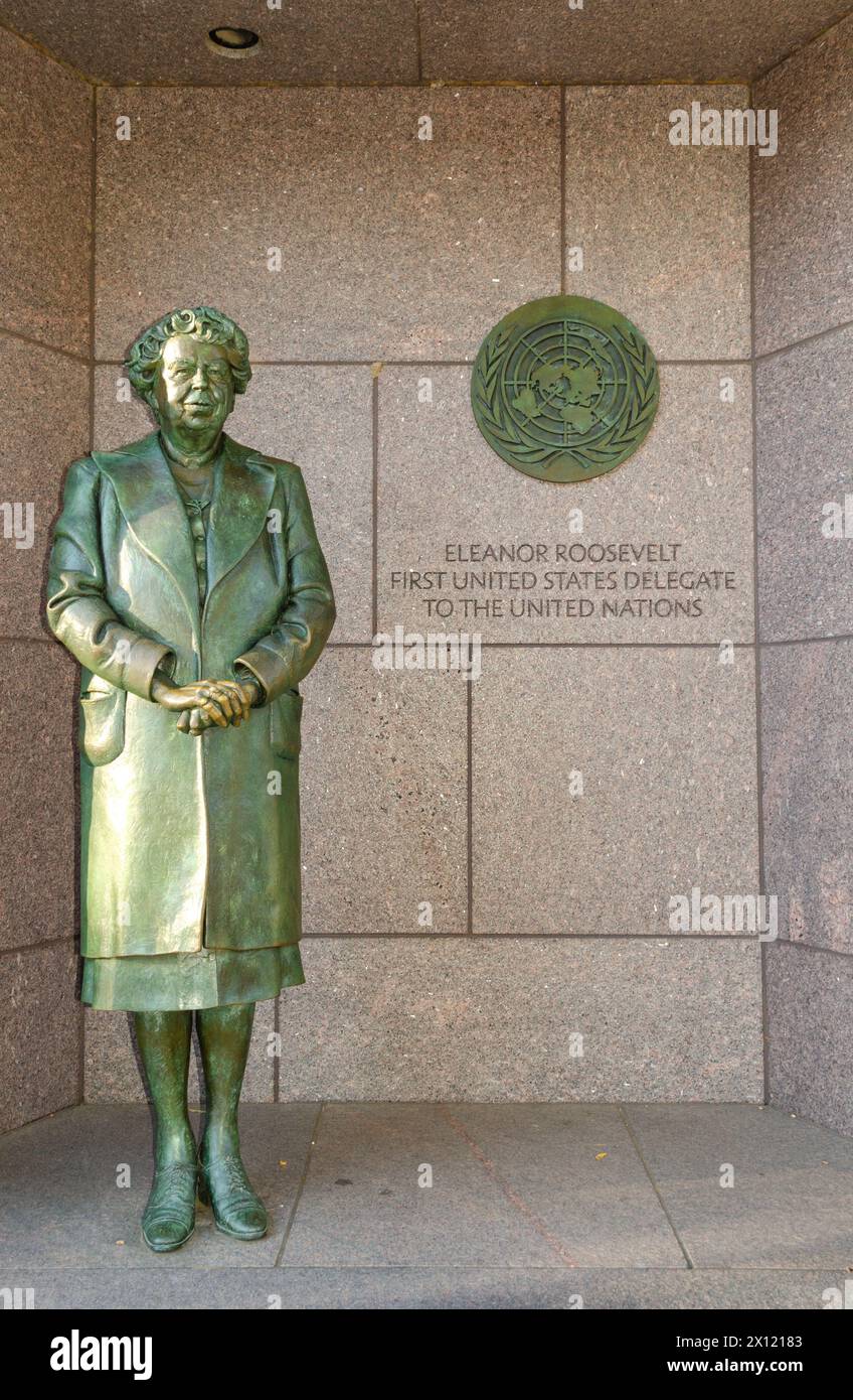 Statue of First Lady Eleanor Roosevelt at the Franklin Delano Roosevelt ...