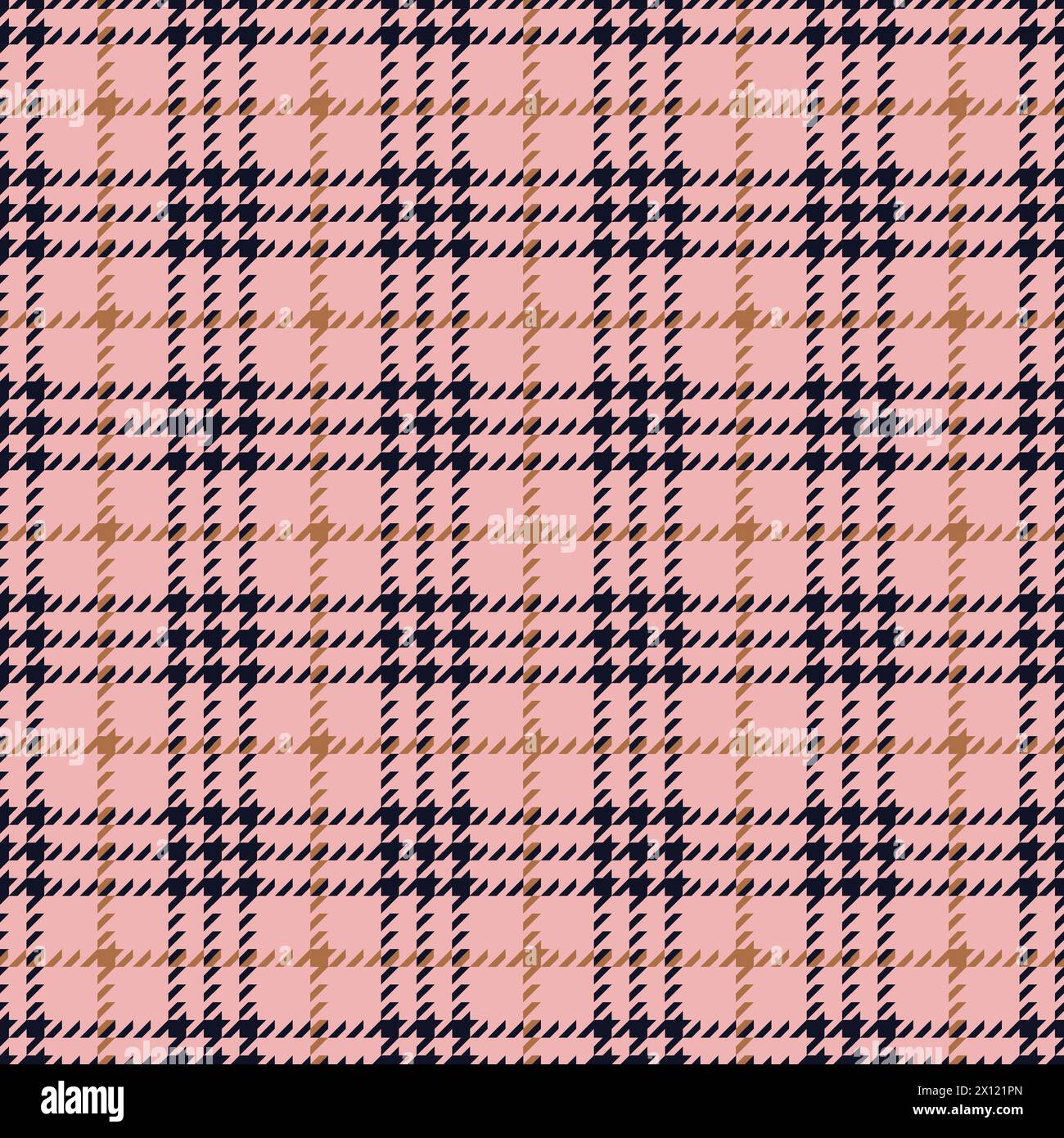 Classic tweed plaid style pattern. Geometric check print in pink and ...