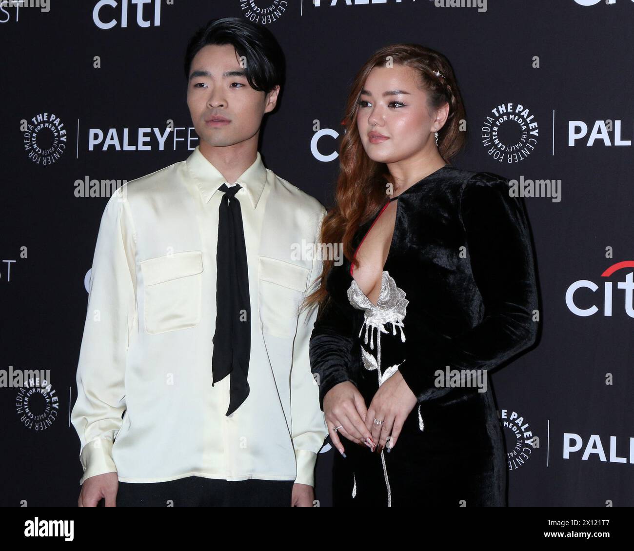 LOS ANGELES - APR 14: Dallas James Liu, Elizabeth Yu at PaleyFEST 2024 ...