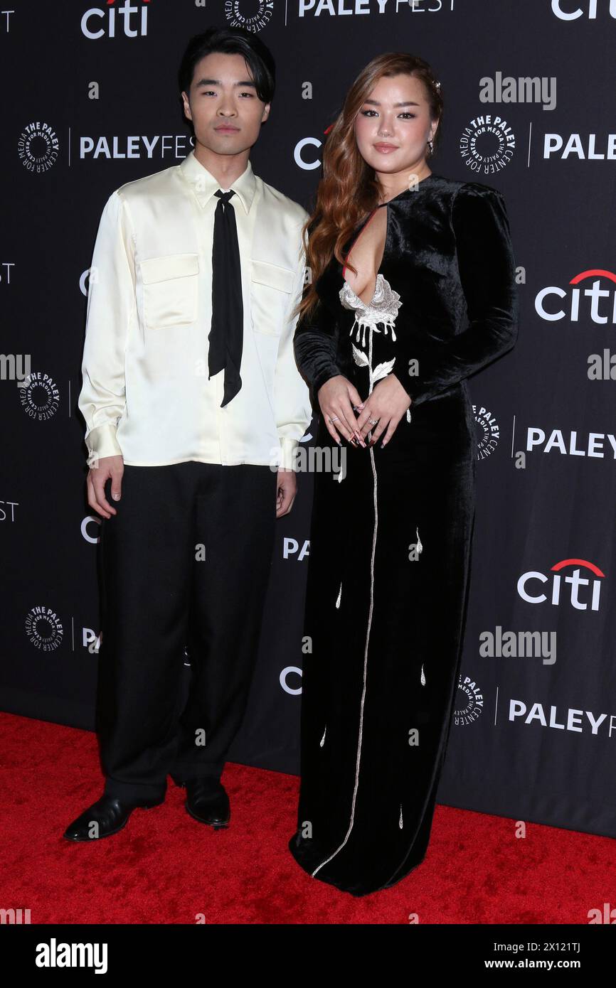 LOS ANGELES - APR 14: Dallas James Liu, Elizabeth Yu at PaleyFEST 2024 ...