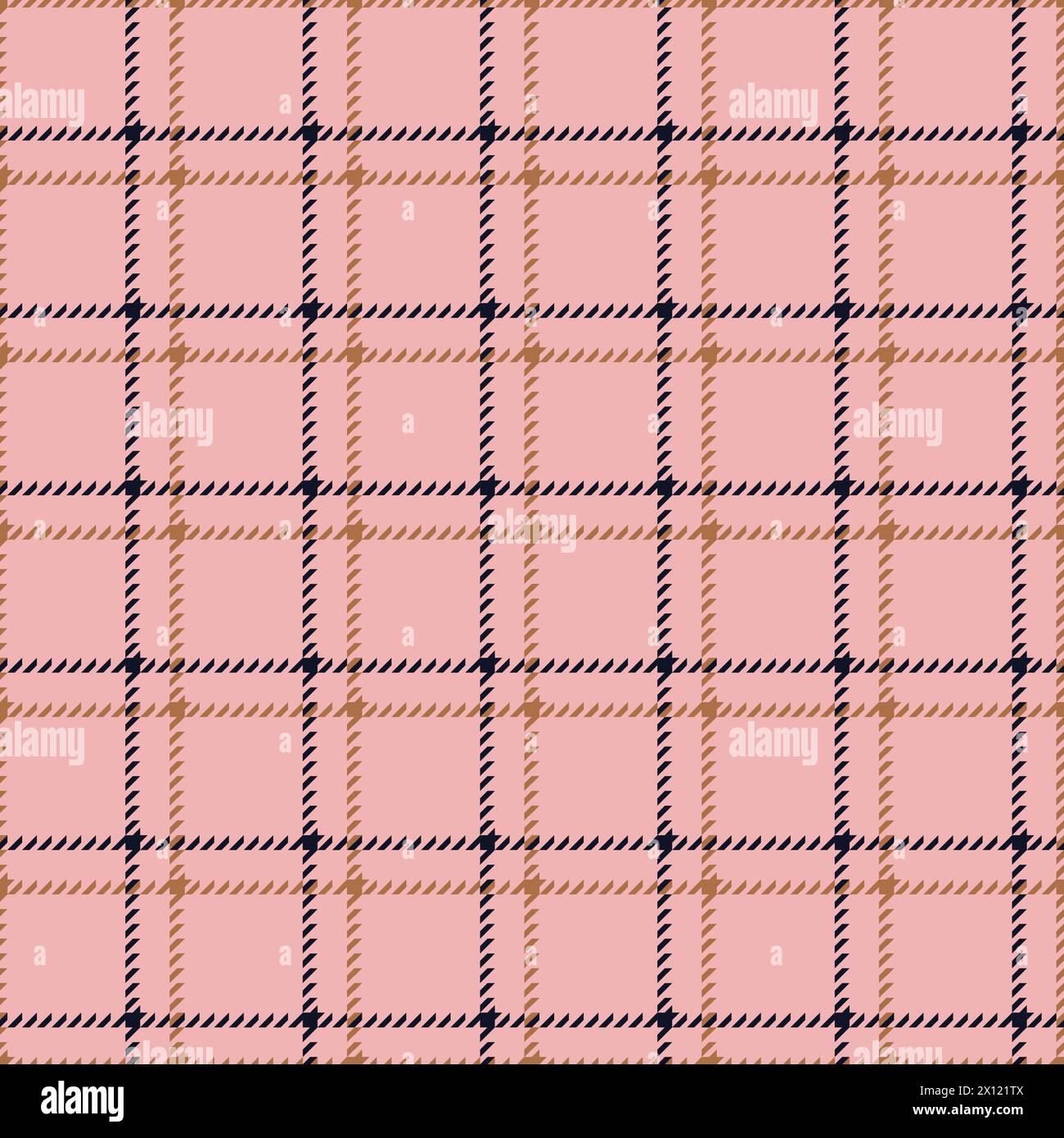Classic tweed plaid style pattern. Geometric check print in pink and ...