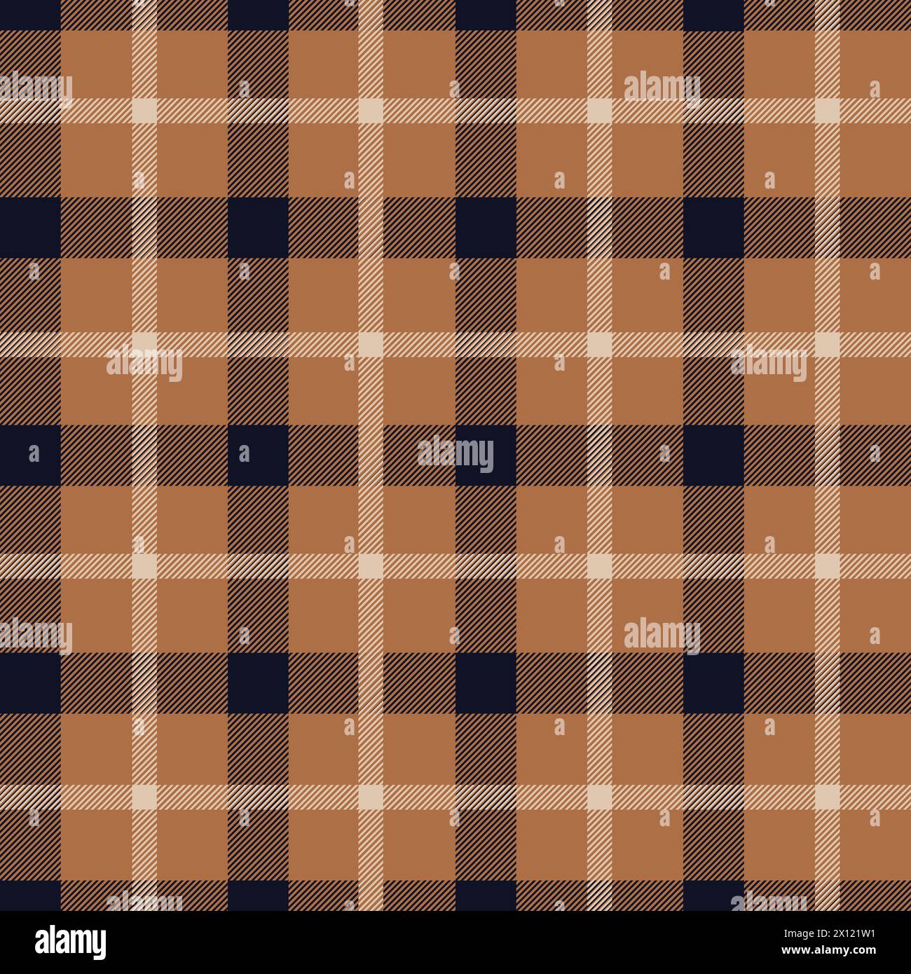 Classic tweed plaid style pattern. Geometric check print in brown and ...