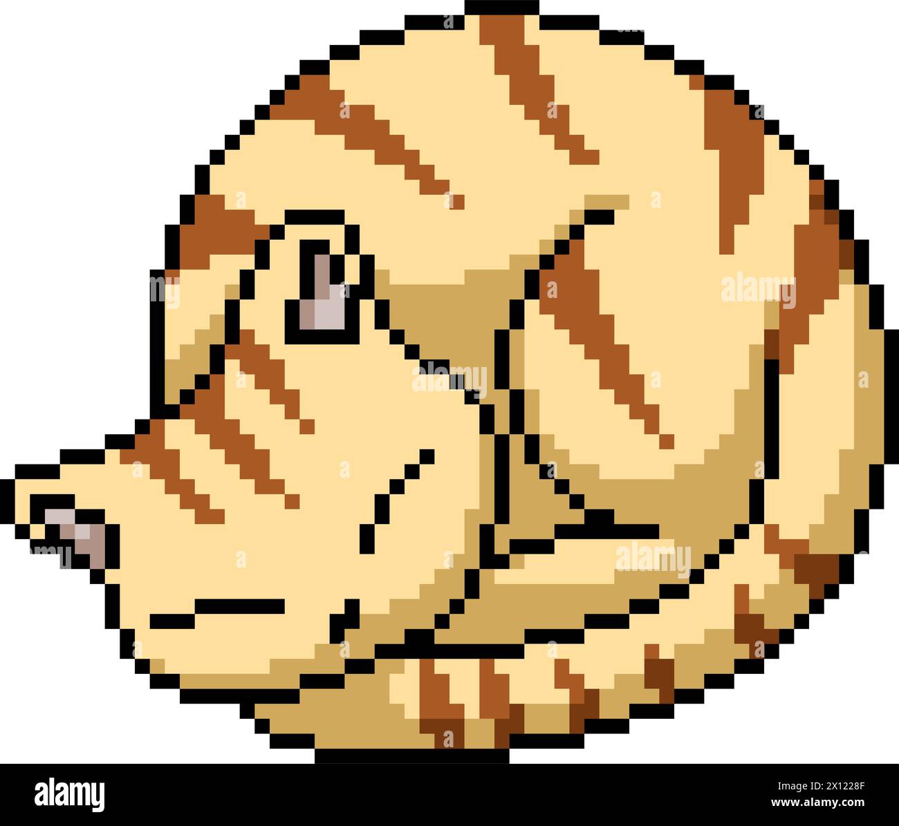 pixel art of cat sleep curl isolated background Stock Vector Image ...