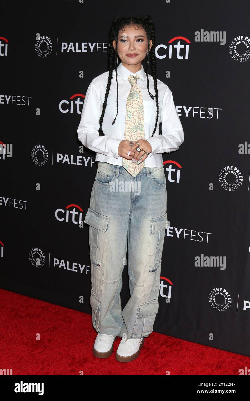 LOS ANGELES - APR 14: Kiawentiio, Kiawentiio Tarbell at PaleyFEST 2024 ...