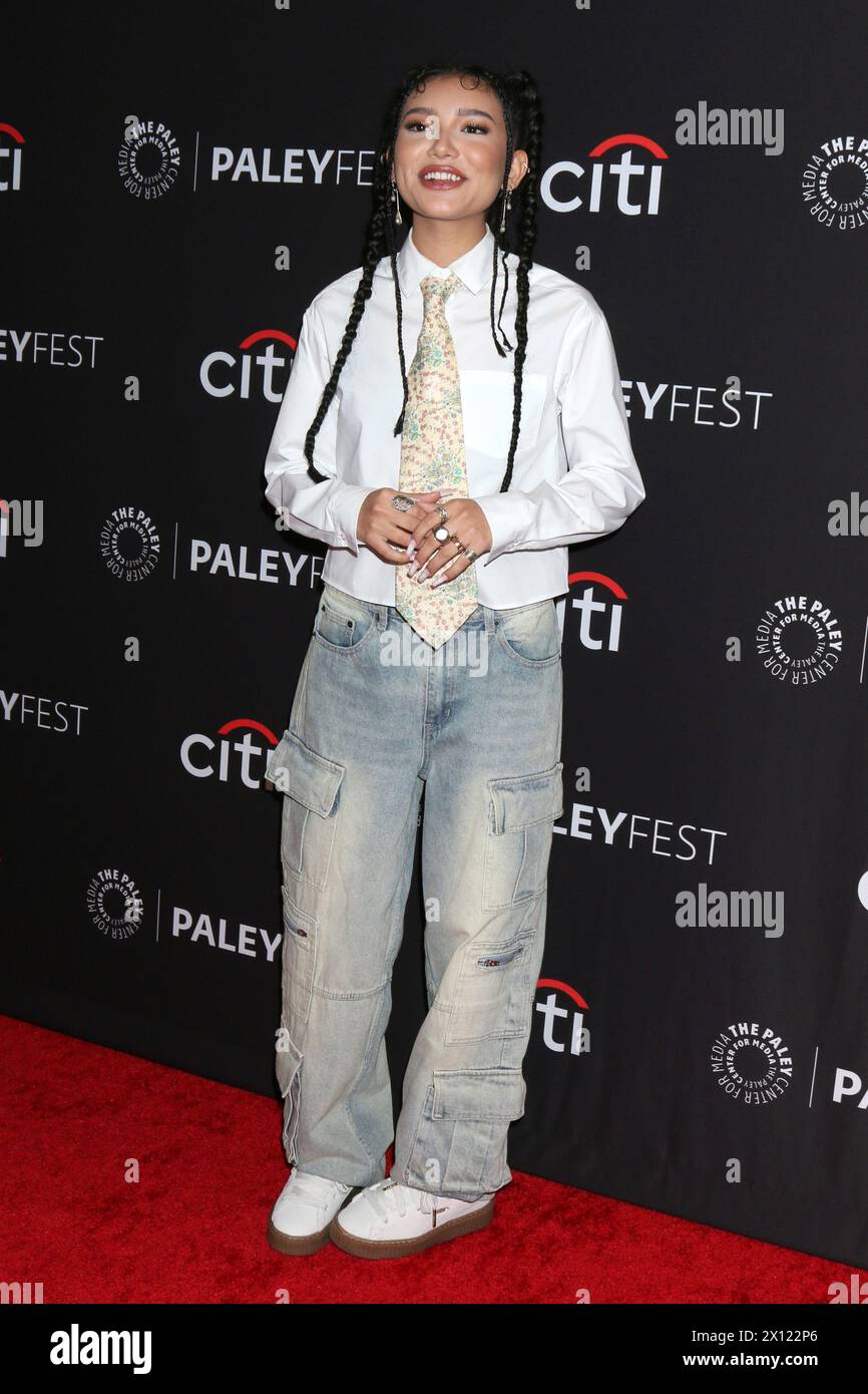 LOS ANGELES - APR 14: Kiawentiio, Kiawentiio Tarbell at PaleyFEST 2024 ...