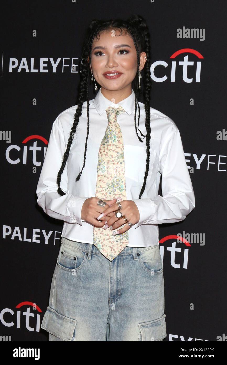 LOS ANGELES - APR 14: Kiawentiio, Kiawentiio Tarbell at PaleyFEST 2024 ...