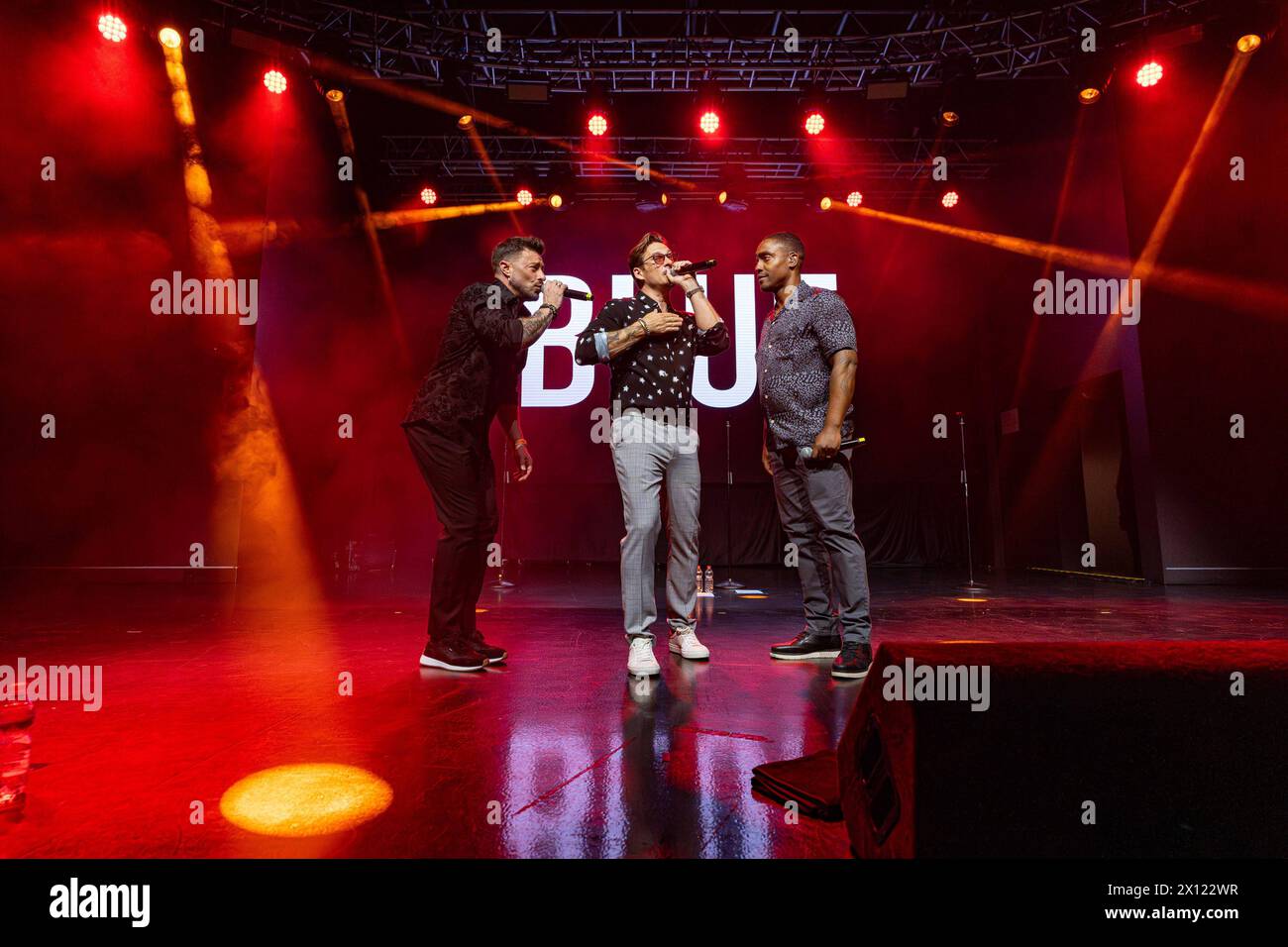 Music Concert - Blue Duncan James, Lee Ryan and Simon Webbe of Blue ...