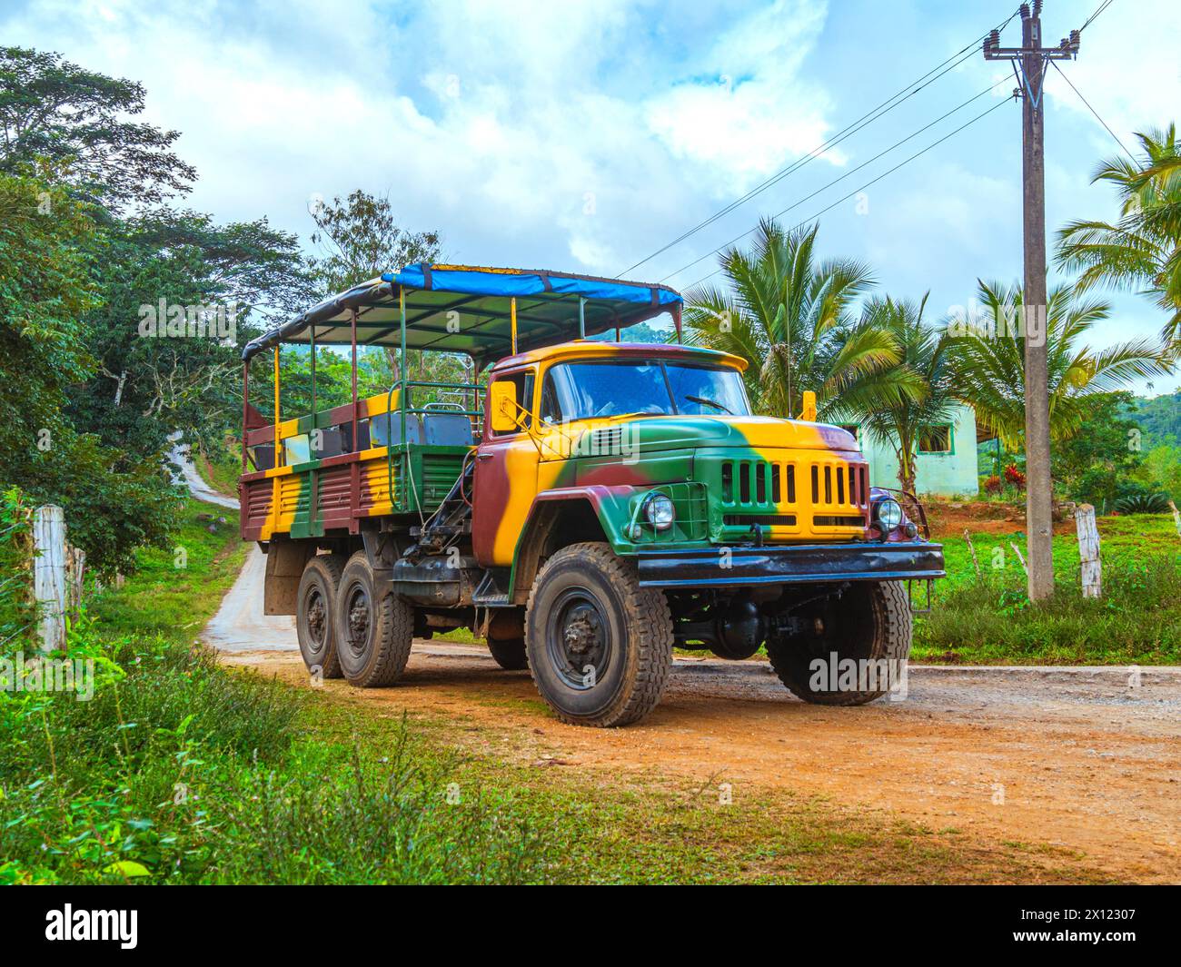 Guanayara National Park, Trinidad, Cuba. Soviet truck adapted for ...