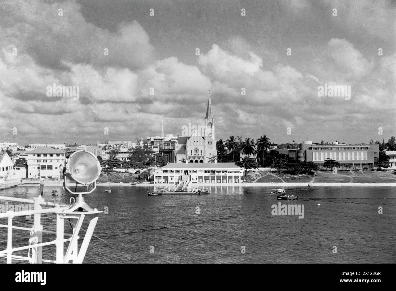 Historic Sea Front, Waterfront or Riverside with, in centre, Saint ...