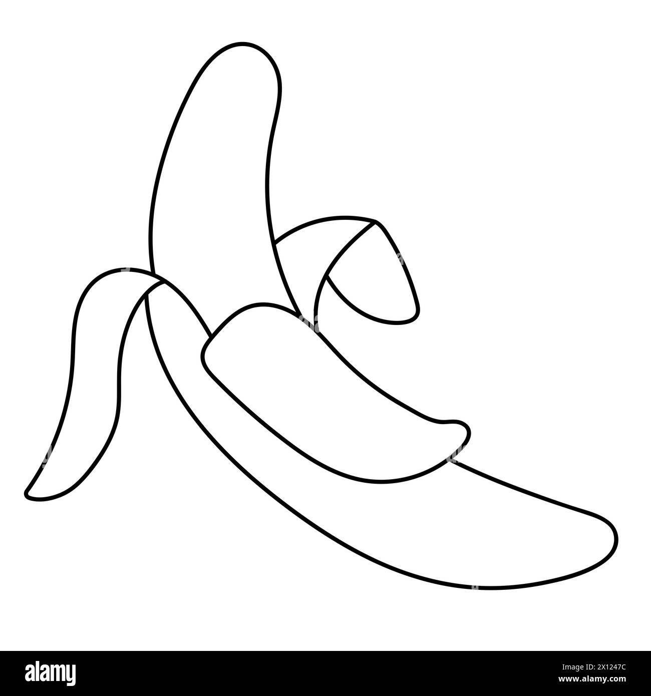 Banana coloring page for toddlers hi-res stock photography and images ...