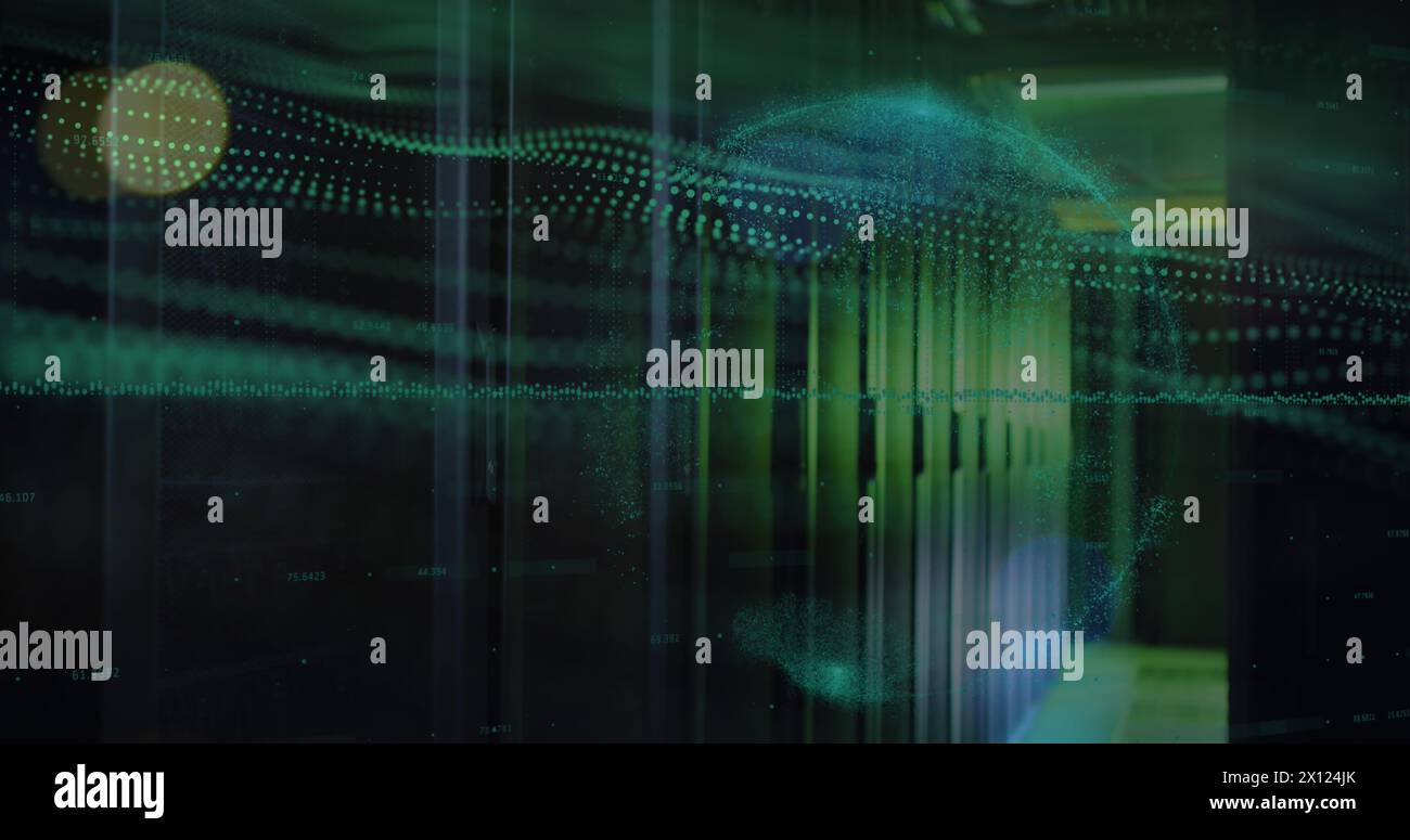 Image of data processing with scope scanning over computer servers Stock Photo - Alamy