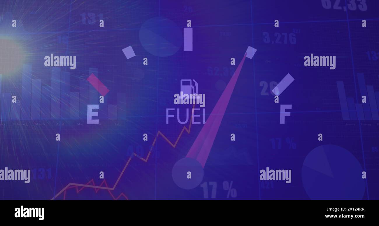 Image Of Speedometer And Statistical Data Processing Against Light Spot