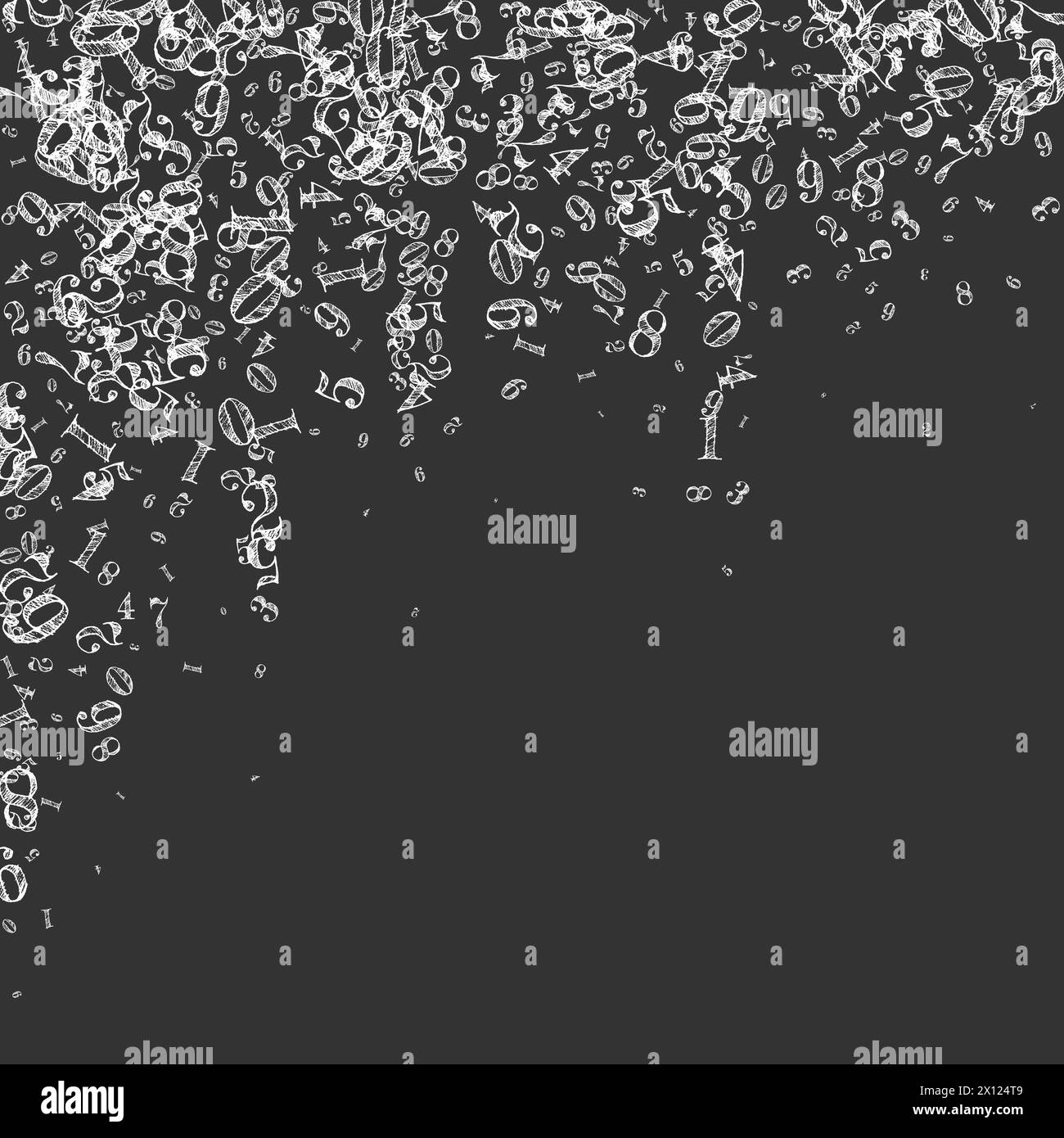 Falling numbers. Math study concept with flying digits. Back to school ...