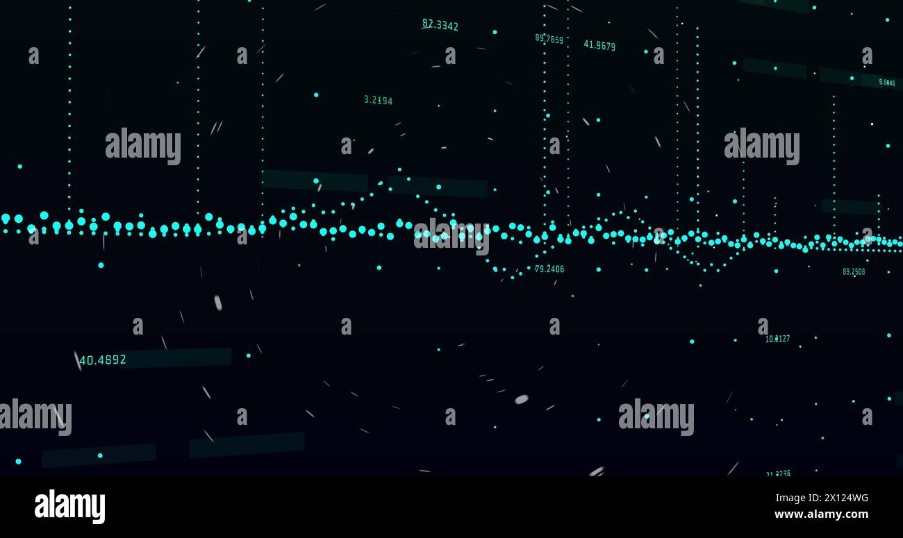 Image of scope scanning and financial data processing Stock Photo - Alamy