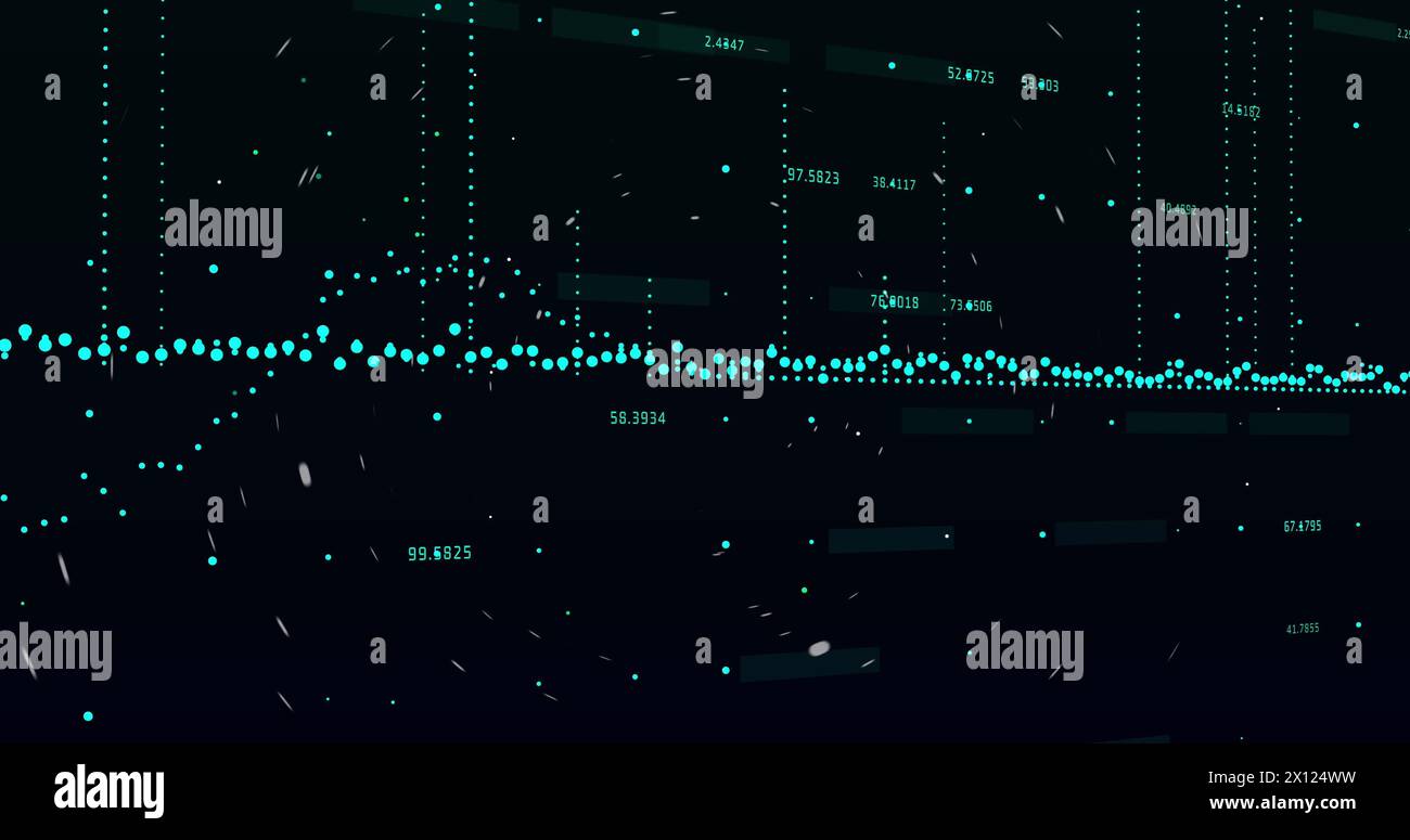Image of scope scanning and financial data processing Stock Photo - Alamy
