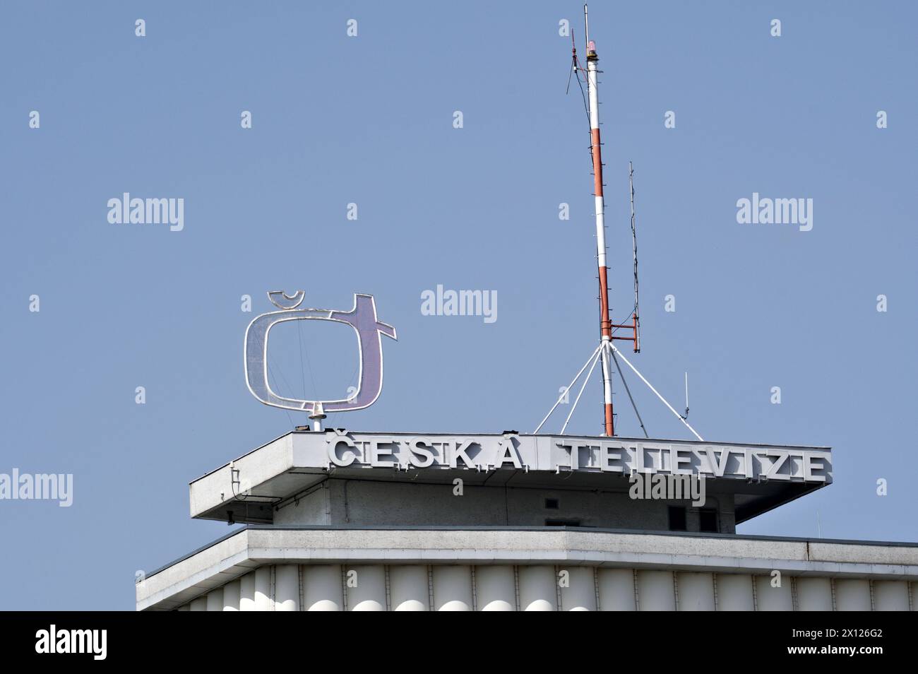 Prague, Czech republic - April 12 2024: Czech Television (CT), the ...