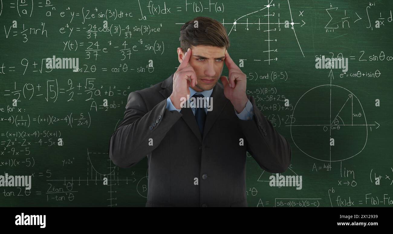 Image of confused Caucasian man seen waist up standing holding his ...