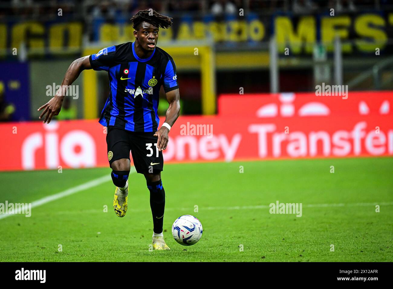 Milan, Italy. 14th Apr, 2024. Inter Milan's German defender #31 Yann ...