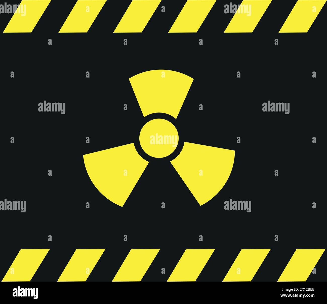 Square panel on black background: Radioactivity, radiation Stock Vector ...